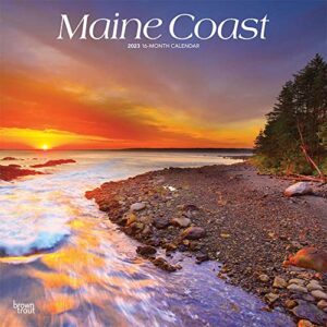 maine coast | 2023 12 x 24 inch monthly square wall calendar | browntrout | usa united states of america northeast state ocean sea nature