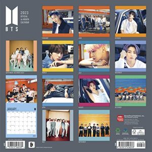 BTS OFFICIAL | 2023 12 x 24 Inch Monthly Square Wall Calendar | BrownTrout | K-Pop Bangtan Boys Music