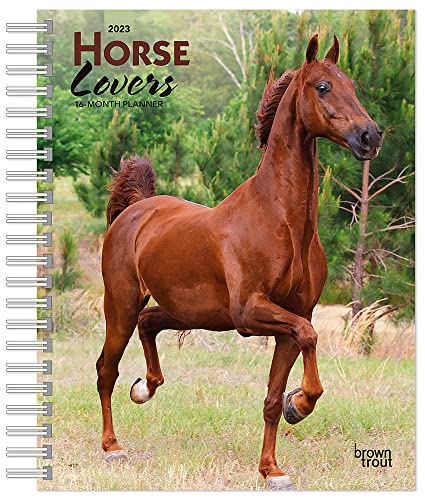 Horse Lovers | 2023 6 x 7.75 Inch Spiral-Bound Wire-O Weekly Engagement Planner Calendar | New Full-Color Image Every Week | BrownTrout | Animals Equestrian