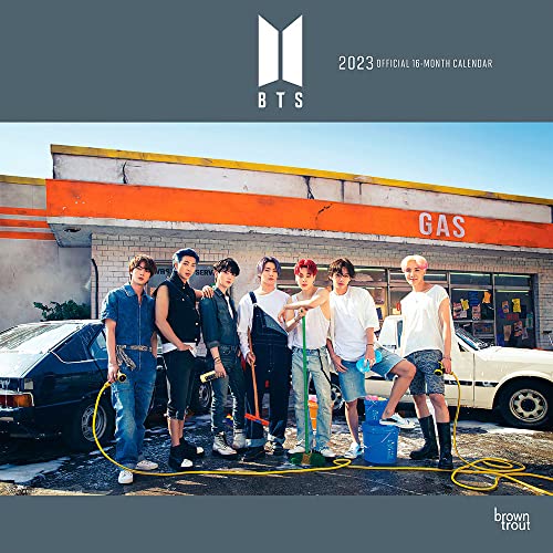 BTS OFFICIAL | 2023 12 x 24 Inch Monthly Square Wall Calendar | BrownTrout | K-Pop Bangtan Boys Music