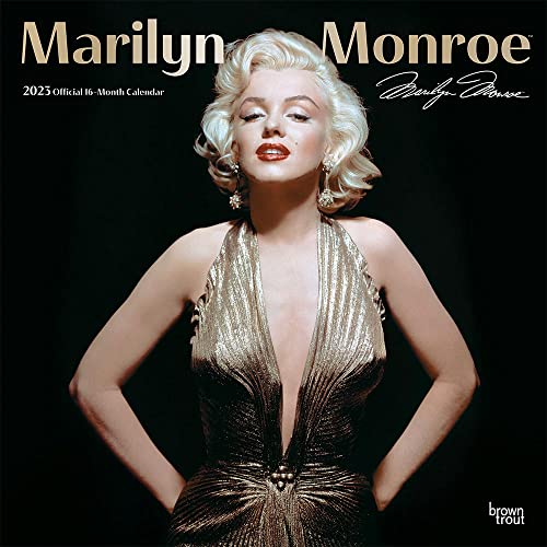 Marilyn Monroe OFFICIAL | 2023 12 x 24 Inch Monthly Square Wall Calendar | Foil Stamped Cover | BrownTrout | USA American Actress Celebrity