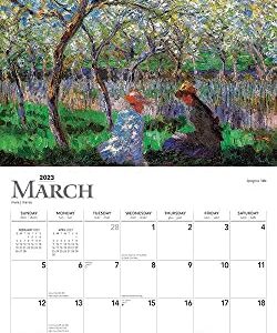 Claude Monet | 2023 12 x 24 Inch Monthly Square Wall Calendar | Foil Stamped Cover | BrownTrout | Impressionism Artist Paintings