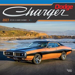 dodge charger official | 2023 12 x 24 inch monthly square wall calendar | foil stamped cover | browntrout | american muscle motor car