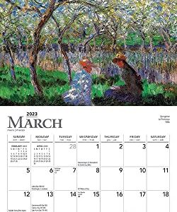 Claude Monet | 2023 7 x 14 Inch Monthly Mini Wall Calendar | English/French Bilingual | BrownTrout | Impressionist Artist Bilingual English and French Language