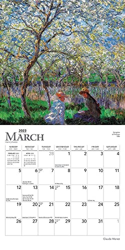 Claude Monet | 2023 7 x 14 Inch Monthly Mini Wall Calendar | English/French Bilingual | BrownTrout | Impressionist Artist Bilingual English and French Language