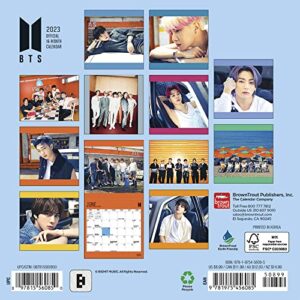 BTS OFFICIAL | 2023 7 x 14 Inch Monthly Mini Wall Calendar | BrownTrout | K-Pop Bangtan Boys Music