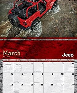 Jeep | 2023 OFFICIAL 12 x 24 Inch Monthly Square Wall Calendar | BrownTrout | Offroad Motor Car