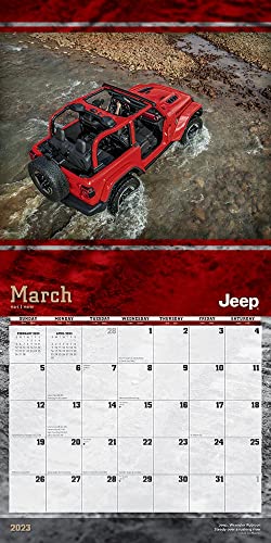 Jeep | 2023 OFFICIAL 12 x 24 Inch Monthly Square Wall Calendar | BrownTrout | Offroad Motor Car