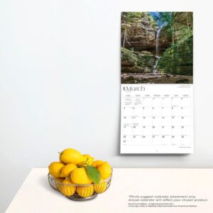 Illinois Wild & Scenic | 2024 12 x 24 Inch Monthly Square Wall Calendar | BrownTrout | USA United States of America Midwest State Nature