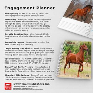 Horse Lovers | 2023 6 x 7.75 Inch Spiral-Bound Wire-O Weekly Engagement Planner Calendar | New Full-Color Image Every Week | BrownTrout | Animals Equestrian