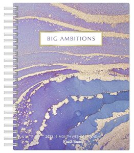 big ambitions | 2023 6.9 x 9.8 inch weekly karma planner | thicker and bigger than average planner | brush dance | artwork motivation inspiration