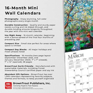 Claude Monet | 2023 7 x 14 Inch Monthly Mini Wall Calendar | English/French Bilingual | BrownTrout | Impressionist Artist Bilingual English and French Language