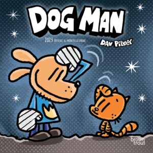 dog man | 2023 7 x 14 inch monthly mini wall calendar | browntrout | dogman canine book