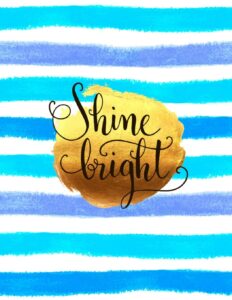 shine bright: inspirational journal - notebook - diary - lined journal to write in (8.5 x 11) large