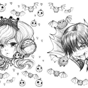 Pop Manga Cute and Creepy Coloring Book