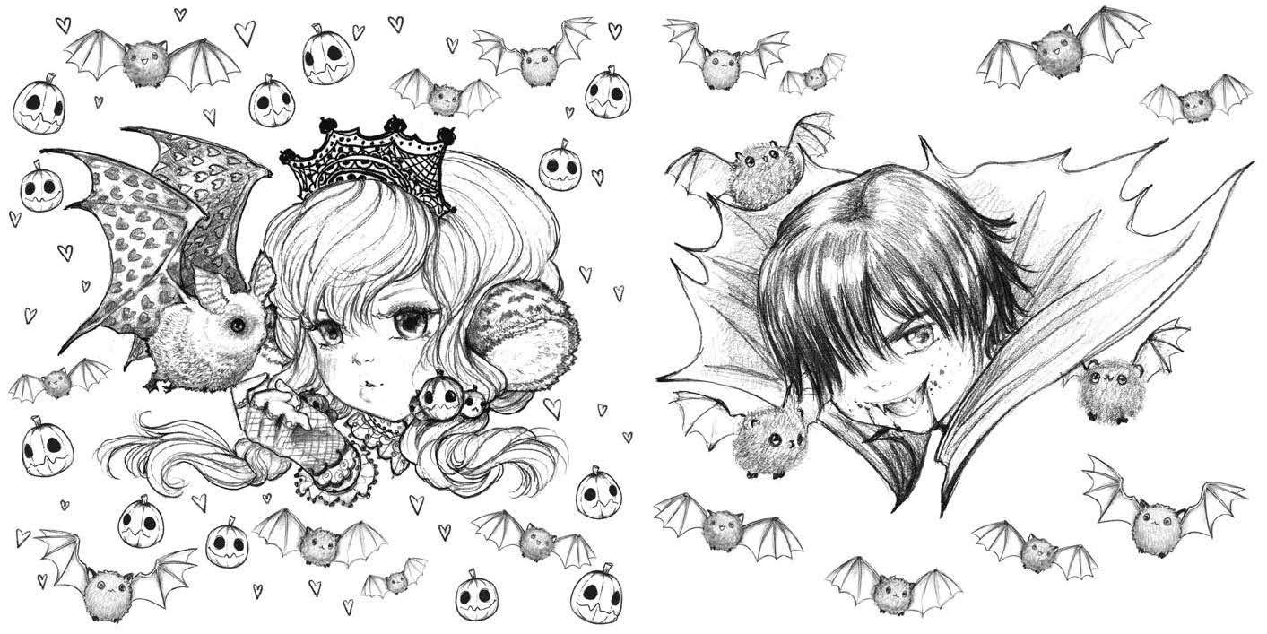 Pop Manga Cute and Creepy Coloring Book