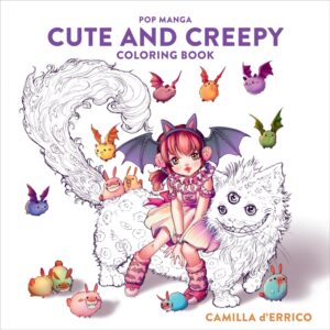 pop manga cute and creepy coloring book