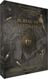 bureau of investigation: investigations in arkham & elsewhere board game, cooperative mystery game for kids & adults, ages 14+, 1-8 players, 120-240 minute playtime, made by space cowboys