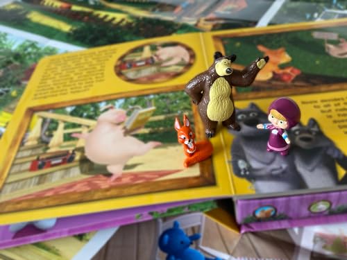 Disney Masha & the Bear My Busy Books - Storybook, 10 figurines, playmat