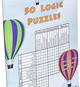 50 Logic Puzzles: Full of Fun Logic Grid Puzzles! (Brain Teaser Puzzle Books)