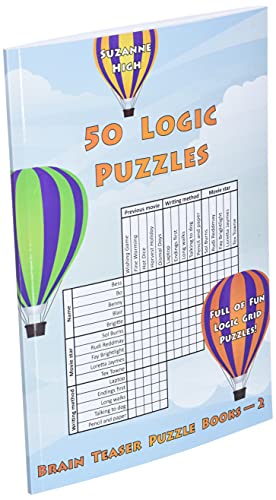 50 Logic Puzzles: Full of Fun Logic Grid Puzzles! (Brain Teaser Puzzle Books)