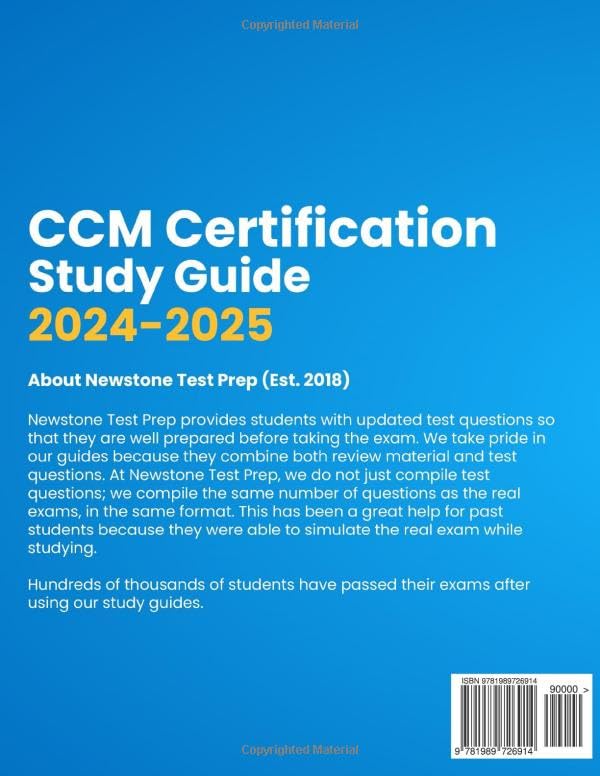 CCM Certification Study Guide 2024-2025: Complete Review + 720 Questions and Detailed Answer Explanations for the Certified Case Management Exam (4 Full-Length Exams)