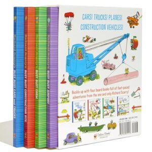 Richard Scarry's Busy Busy Boxed Set: Busy Busy Airport; Busy Busy Cars and Trucks; Busy Busy Construction Site; Busy Busy Farm (Richard Scarry's BUSY BUSY Board Books)