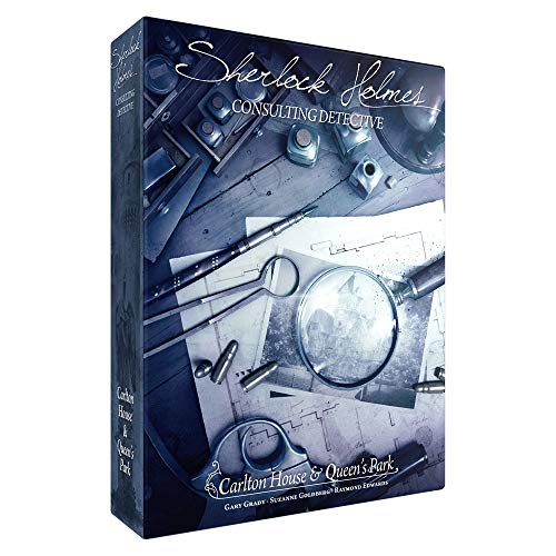 Sherlock Holmes Consulting Detective - Carlton House & Queen's Park Board Game - Captivating Mystery Game for Kids & Adults, Ages 14+, 1-8 Players, 90 Min Playtime, Made by Space Cowboys