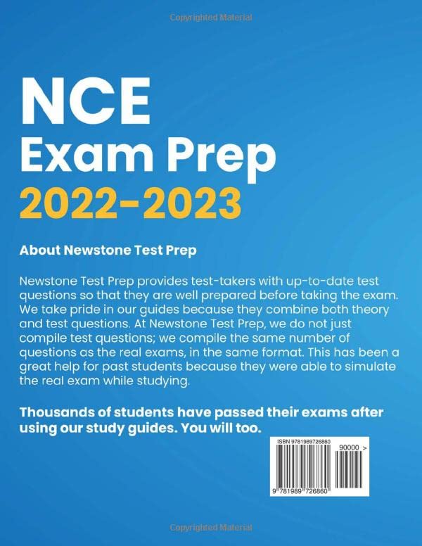 NCE Exam Prep 2022-2023: Study Guide + 600 Test Questions and Detailed Answer Explanations for the National Counselor Exam (Includes 3 Full-Length Practice Tests)