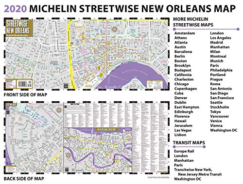 Streetwise New Orleans Map - Laminated City Center Street Map of New Orleans, Louisiana (Michelin Streetwise Maps)