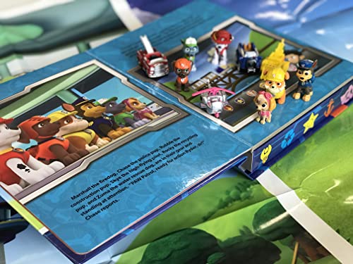 Paw Patrol My Busy Books - Storybook, 10 figurines, playmat