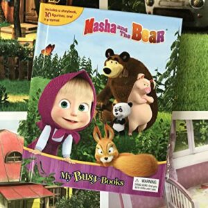 Disney Masha & the Bear My Busy Books - Storybook, 10 figurines, playmat