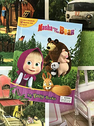 Disney Masha & the Bear My Busy Books - Storybook, 10 figurines, playmat