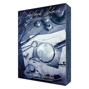 Sherlock Holmes Consulting Detective - Carlton House & Queen's Park Board Game - Captivating Mystery Game for Kids & Adults, Ages 14+, 1-8 Players, 90 Min Playtime, Made by Space Cowboys