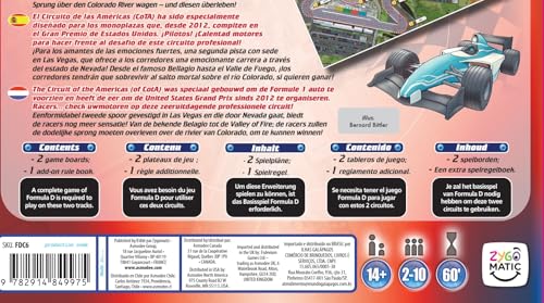 Formula D Board Game Austin - Nevada EXPANSION - Race An Iconic Circuit and Conquer Treacherous Tracks! Strategy Game for Kids & Adults, Ages 8+, 2-10 Players, 60 Minute Playtime, Made by Zygomatic