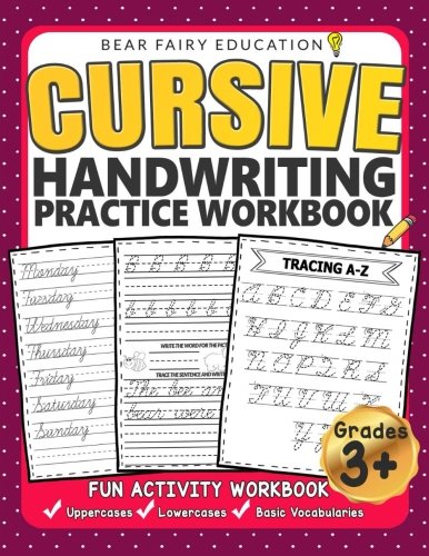 Cursive Handwriting Practice Workbook for 3rd 4th 5th Graders: Cursive writing book, Alphabet Cursive Tracing Book, Cursive handwriting workbook for kids