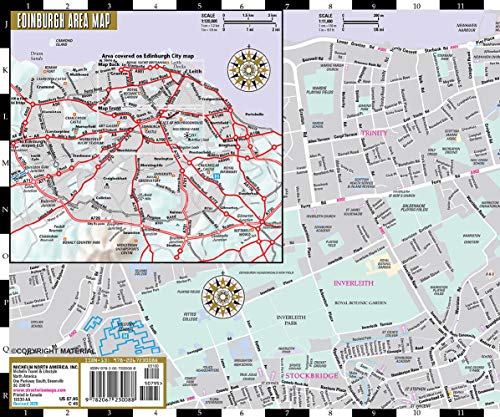 Streetwise Edinburgh Map - Laminated City Center Street Map of Edinburgh, Scotland (Michelin Streetwise Maps)