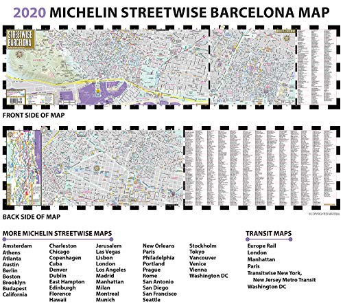 Streetwise Barcelona Map - Laminated City Center Street Map of Barcelona, Spain (Michelin Streetwise Maps)