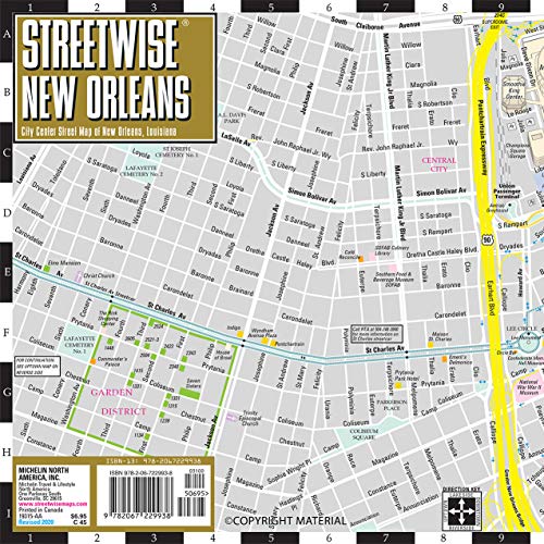 Streetwise New Orleans Map - Laminated City Center Street Map of New Orleans, Louisiana (Michelin Streetwise Maps)