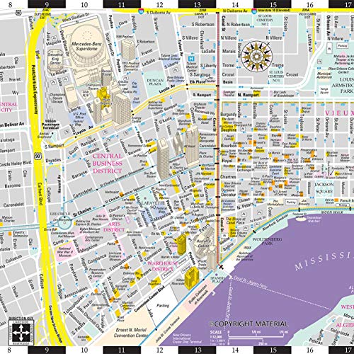 Streetwise New Orleans Map - Laminated City Center Street Map of New Orleans, Louisiana (Michelin Streetwise Maps)