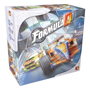 formula d board game - high-stakes racing thrills with dual-sided tracks! fast-paced strategy game, fun family game for kids & adults, ages 8+, 2-10 players, 60 minute playtime, made by zygomatic