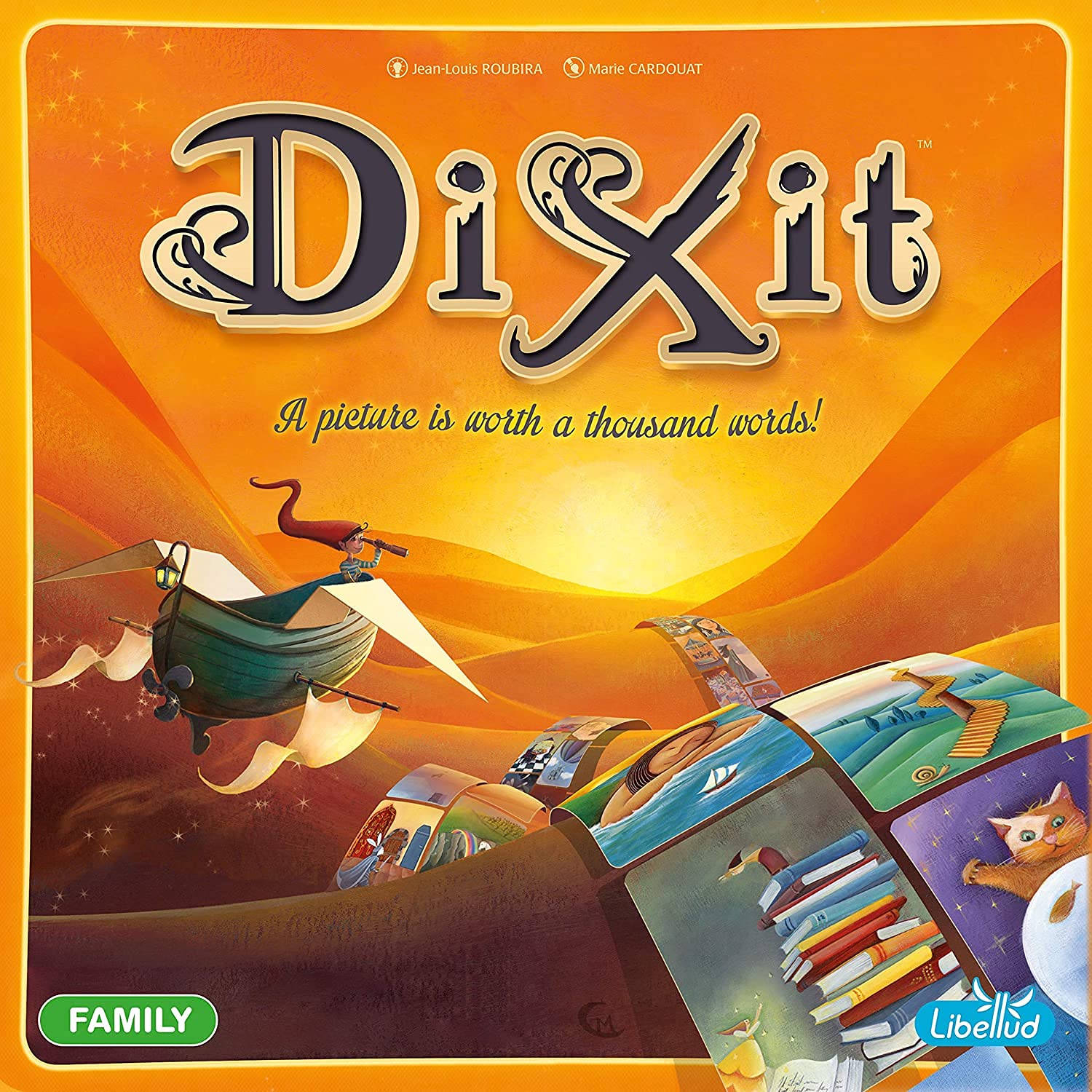 Dixit Board Game - The Award-Winning Game of Imagination and Creativity! Fun Family Storytelling Game for Kids & Adults, Ages 8+, 3-6 Players, 30 Minute Playtime, Made by Libellud