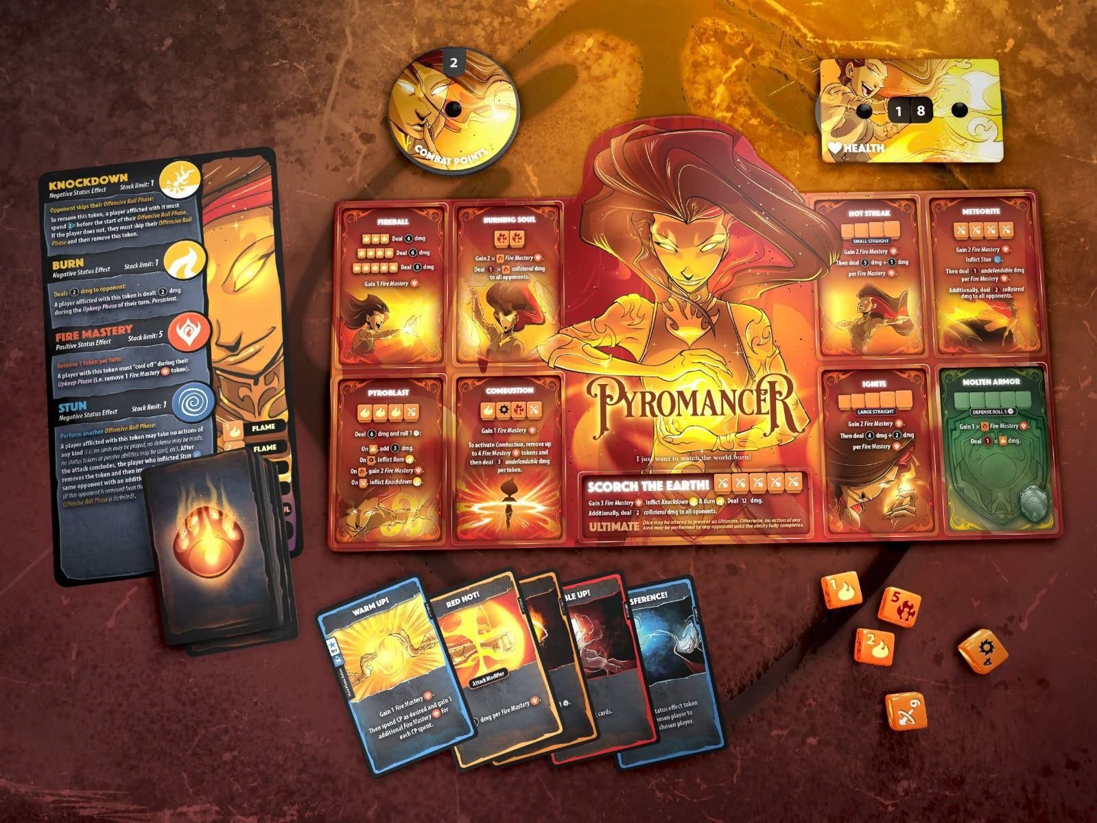 Dice Throne - Pyromancer v Shadow Thief