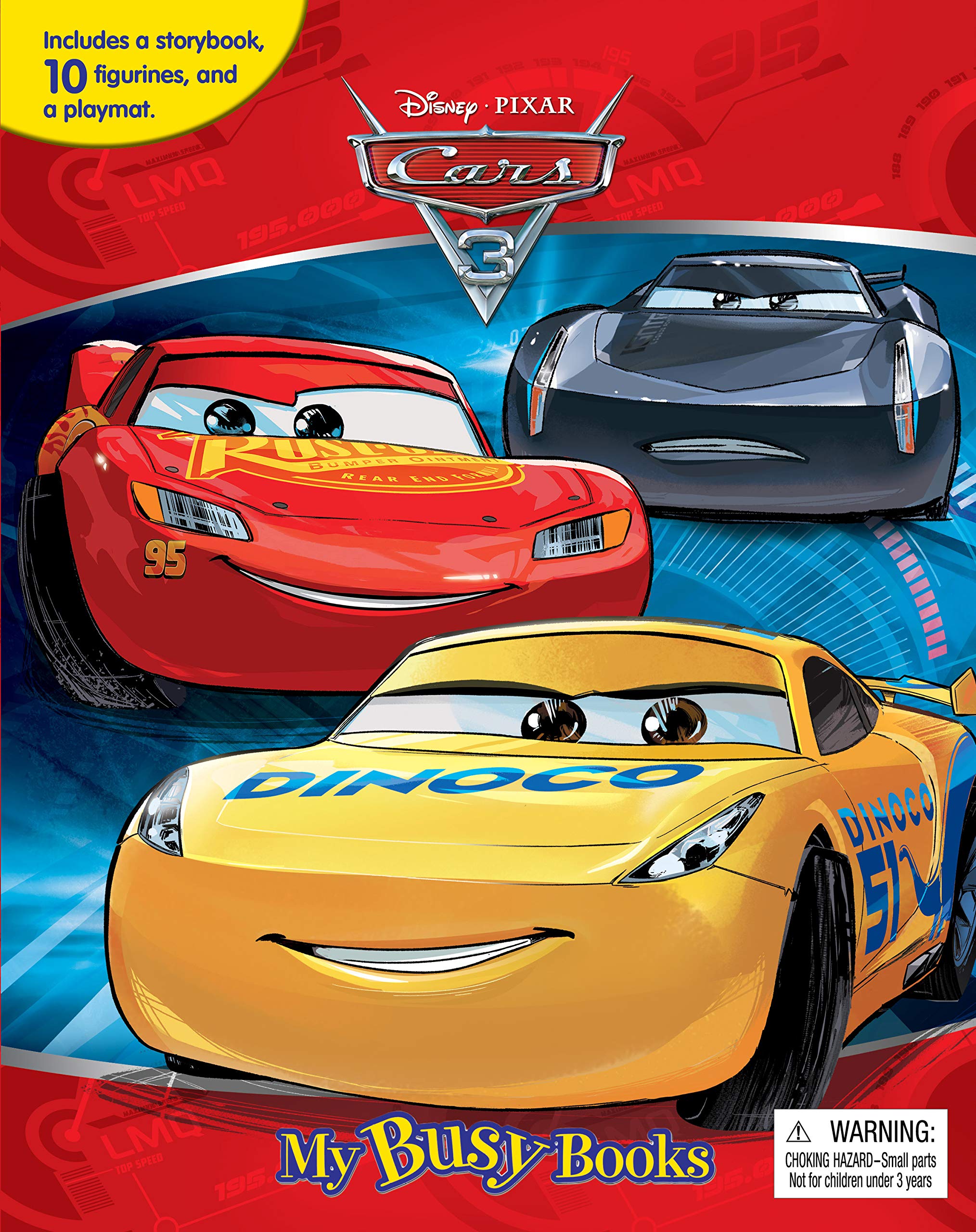 Disney / Pixar Cars 3 My Busy Books - Storybook, 10 figurines, playmat