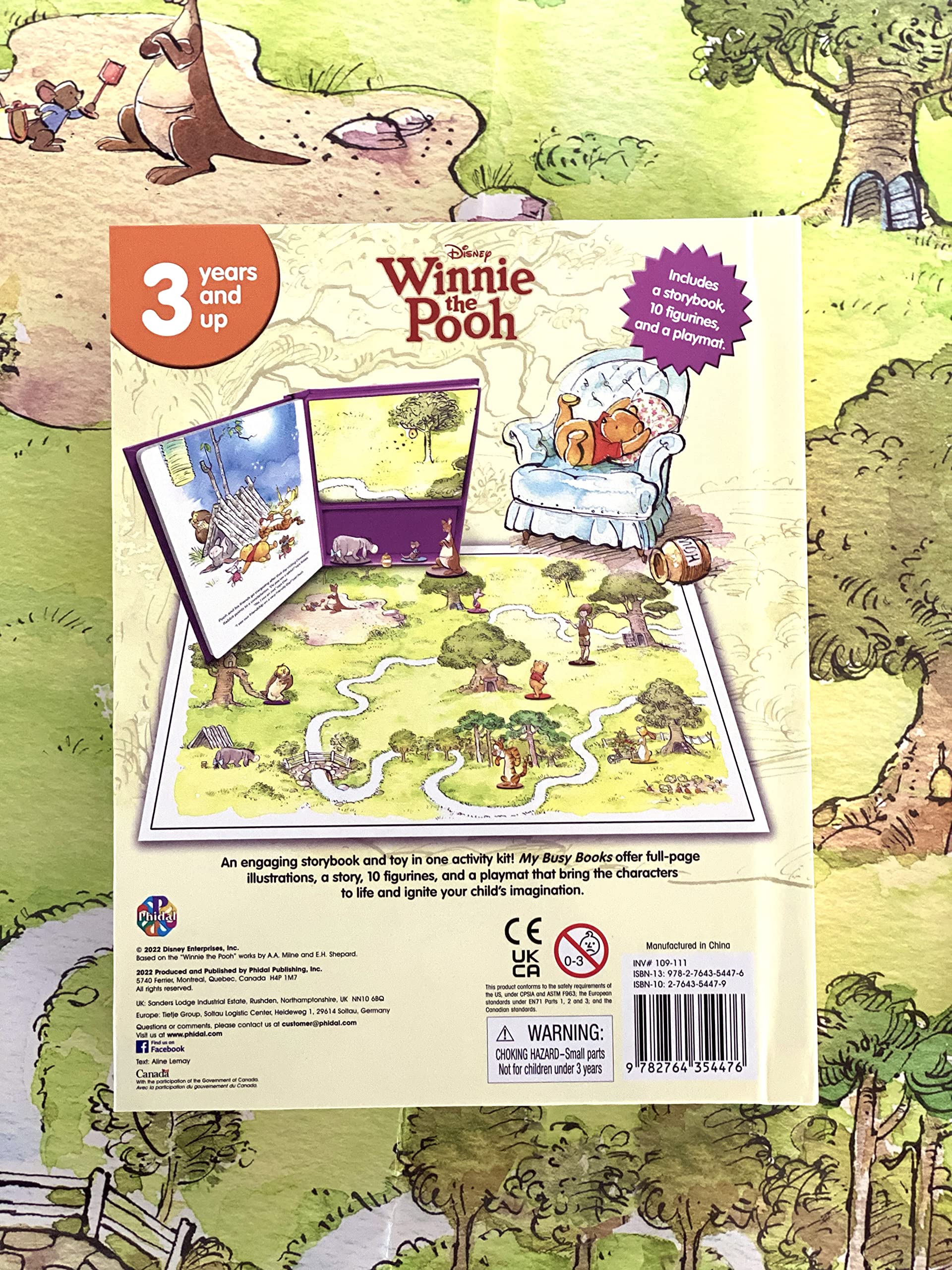 Disney Winnie the Pooh Classic My Busy Books - Storybook, 10 figurines, playmat