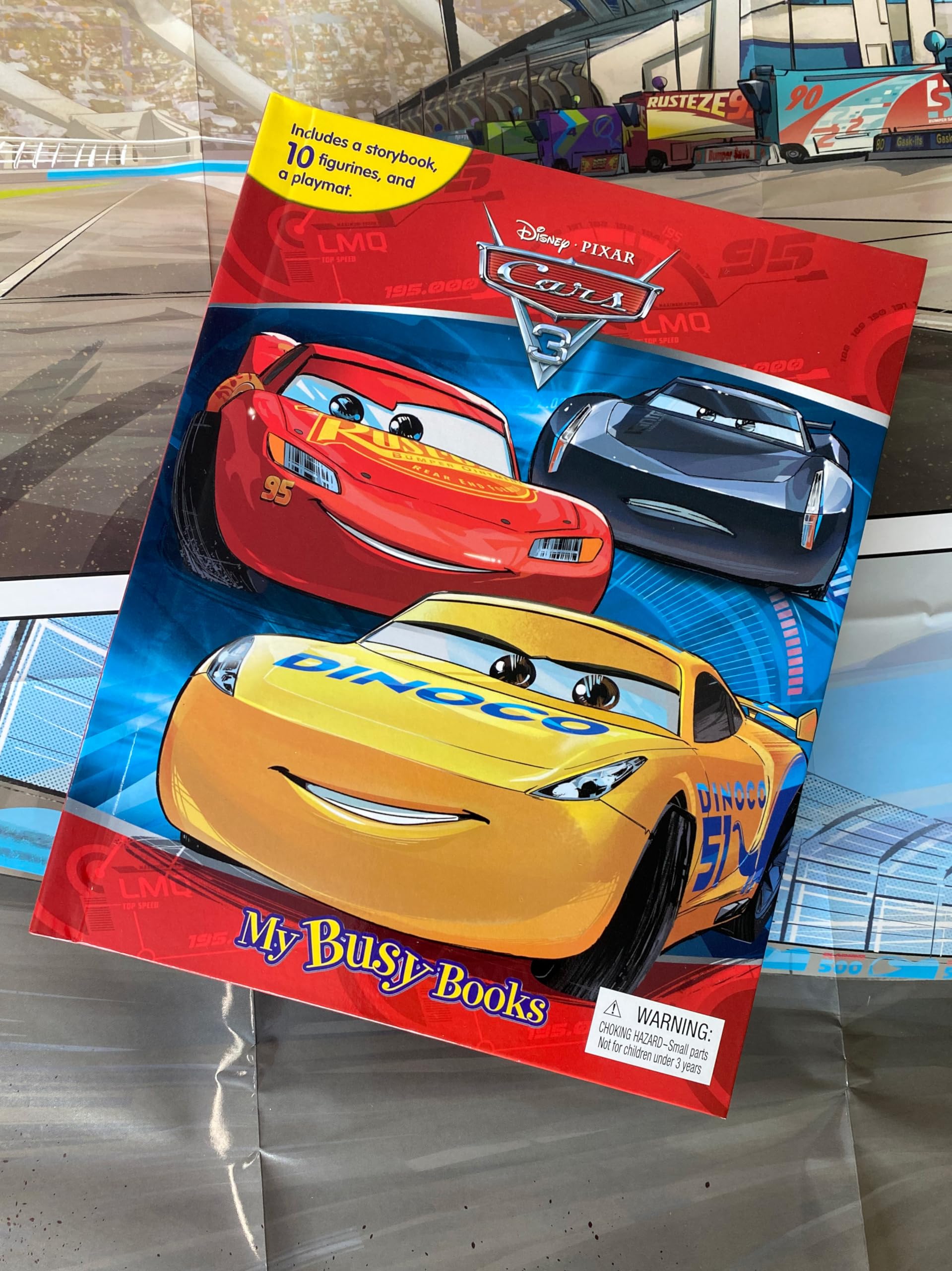 Disney / Pixar Cars 3 My Busy Books - Storybook, 10 figurines, playmat