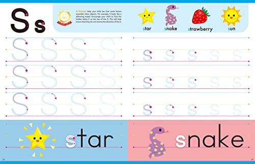 Play Smart Handwriting Workbook Ages 3-5: Handwriting Practice: Preschool Activity Book With Stickers