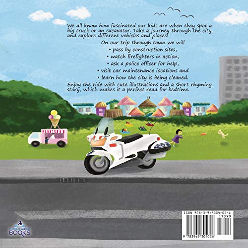 Let's Explore! The Vehicles of the Town: An Illustrated Rhyming Picture Book About Trucks and Cars for Kids Age 2-4 [Stories in Verse, Bedtime Story]