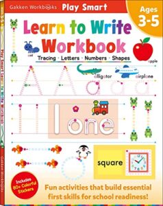 play smart handwriting workbook ages 3-5: handwriting practice: preschool activity book with stickers