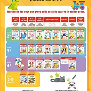 Play Smart Early Learning: Pre-k Activity Workbook : Learn Essential First Skills: Tracing, Coloring, Shapes, Cutting, Drawing, Picture Puzzles, Numbers, Letters; Go-green Activity-board